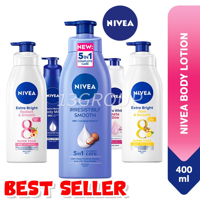 Nivea Body Lotion Intensive Moisture Cream Extra Bright Aloe Hydration
