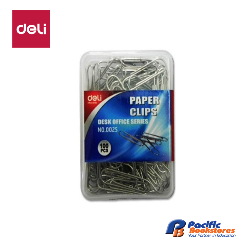 Deli E0025 Paper Clip 29mm Silver (100'S) | Shopee Singapore
