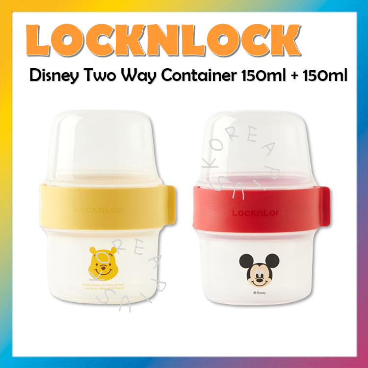 [LOCKNLOCK] Disney Two Way Container 150ml + 150ml | Shopee Singapore