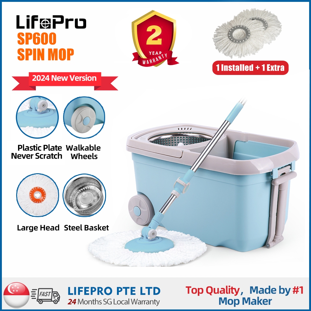 【By TOP 1 Manufacturer in Mop】LifePro SP600 Walkable Spin Mop with ...