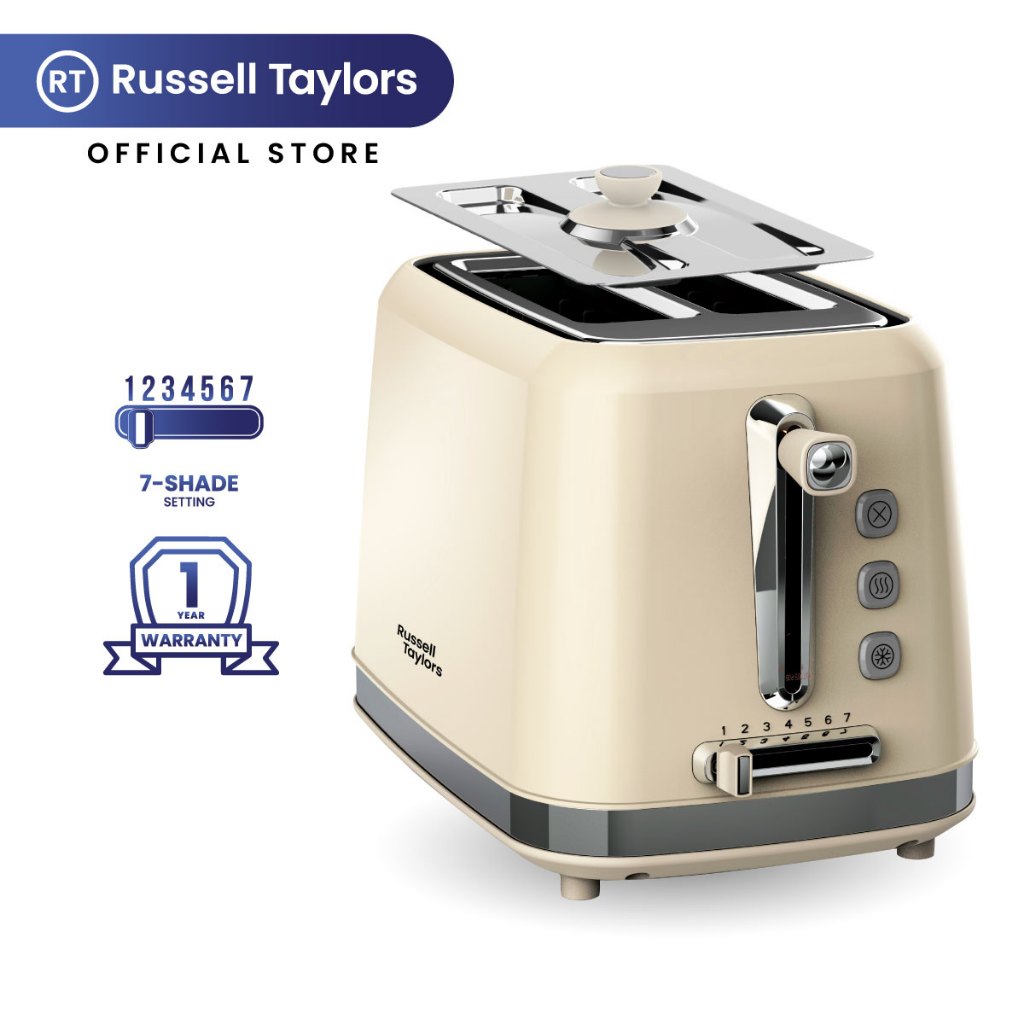 Russell Taylors Retro Toaster RT-10 Cream Color with Lid | Shopee Singapore