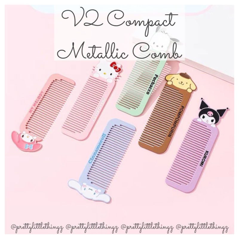 * SG READY STOCK * Compact Metallic Comb (Kuromi, Hello Kitty ...