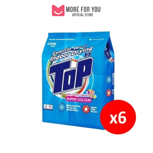 💕MORE FOR YOU💕 Top Detergent Powder 2.3kg x 6 packs (Carton Sale ...