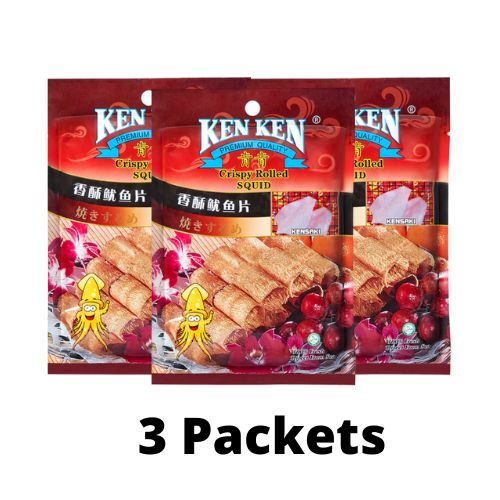 Ken Ken Crispy Rolled Cuttlefish Snack 20g, 3 Packets | Shopee Singapore