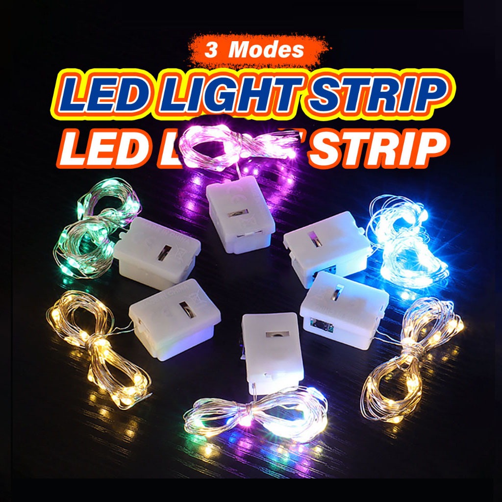 Lampu Raya 1/2M 3 Modes Hari Raya Lights Strip Fairy Lights Flashing ...