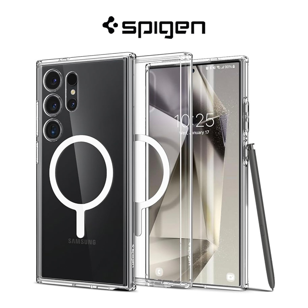 Spigen Galaxy S24 Ultra Case 6.8" Ultra Hybrid / Crystal Hybrid OneTap Metal Ring Magnetic Phone ...