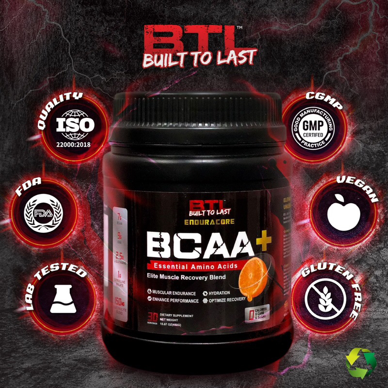 BTL - Built To Last™️ ENDURACORE BCAA+ Essential Amino Acids (EAAs ...