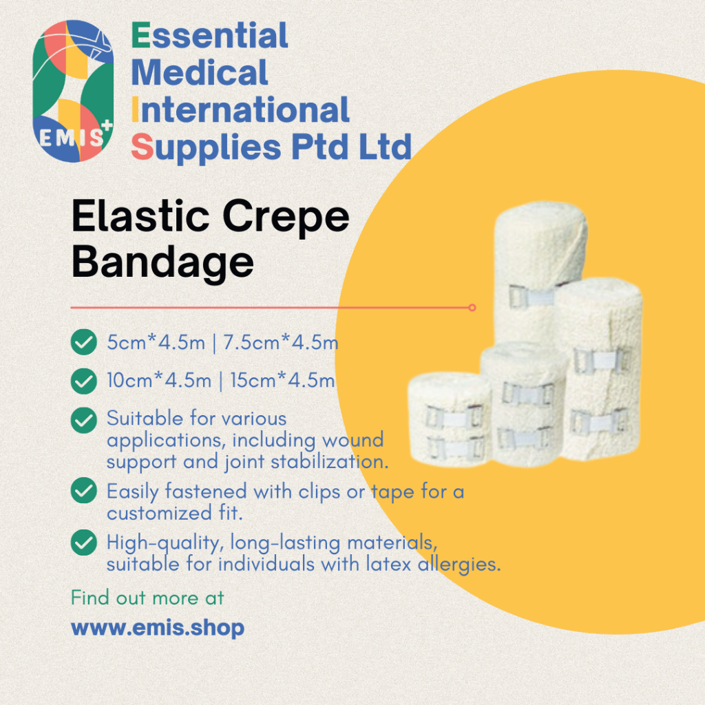Elastic Crepe Bandage Sizes Available: 5cm x 4.5m | 7.5cm x 4.5m | 10cm ...
