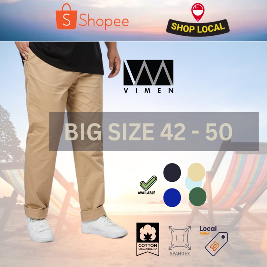 【SG Ready Stock】👔VIMEN-Plus Size Pants with cut and details👍 | Shopee ...