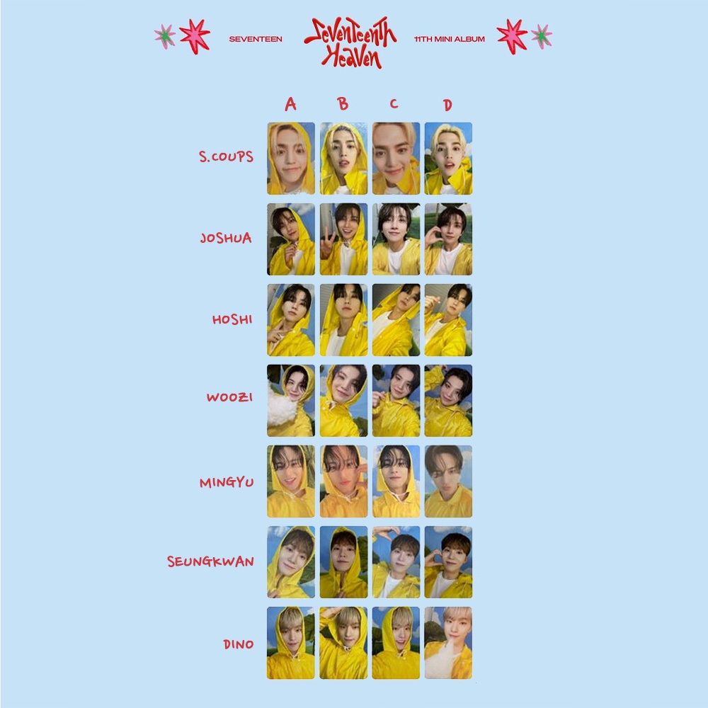 SEVENTEEN 11th Mini Album 'SEVENTEENTH HEAVEN' Carat Ver. Photocard ...
