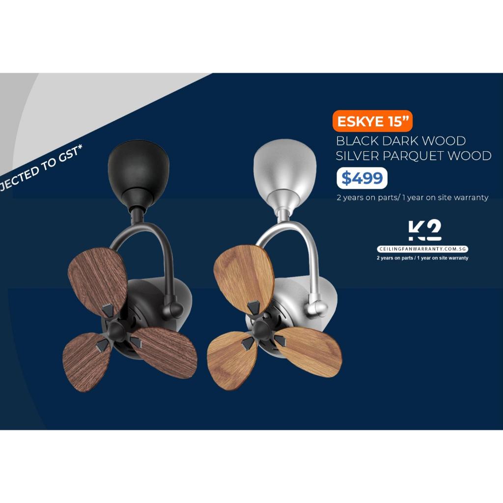[Smart Fan] Alaska DC Designer Corner Ceiling Fan/ ESKYE 15"/ Wall ...