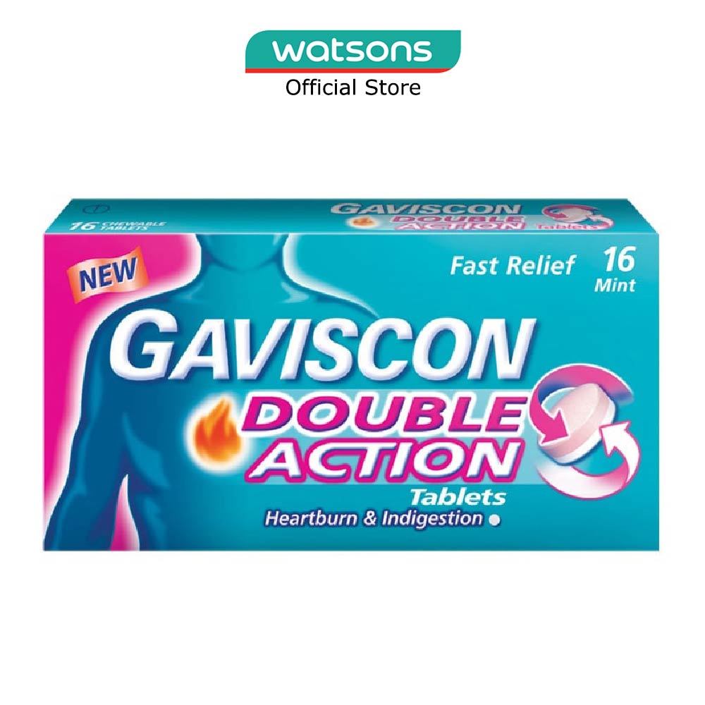 GAVISCON Double Action Chewable Tablet (For Fast Relief of Heartburn ...