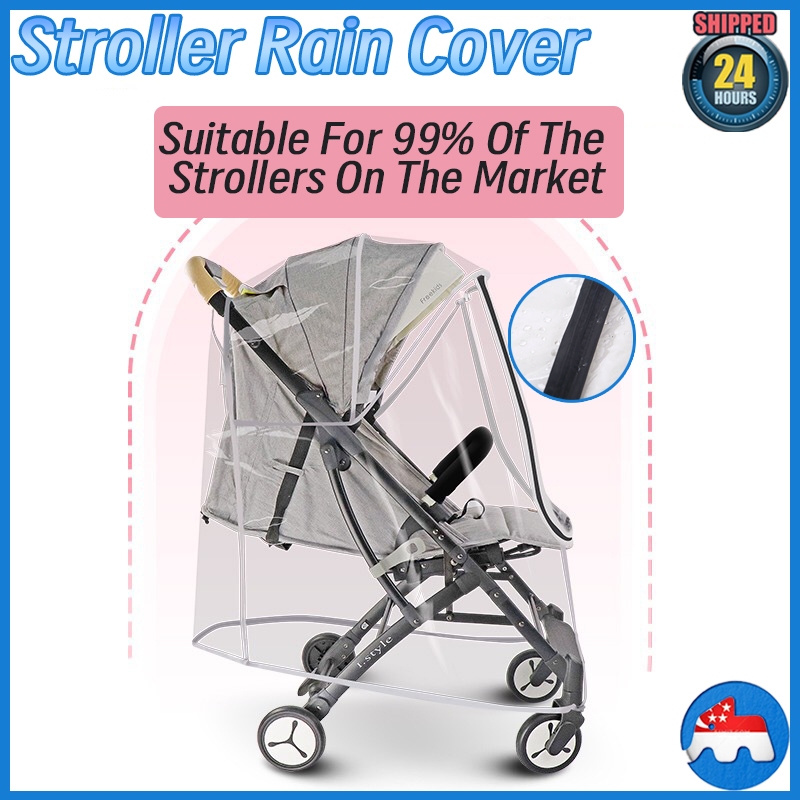 🇸🇬 [In Stock]Universal Baby Stroller Pram Rain Cover Waterproof Cover ...