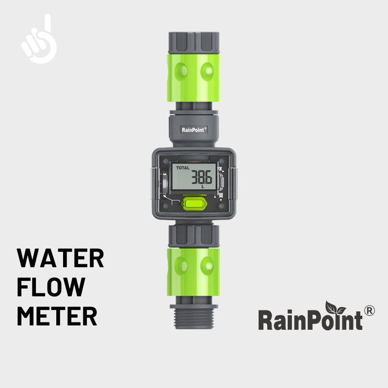 RainPoint Hose-end Water Flow Meter [ Real-Time Monitor, Gallon / Litre ...