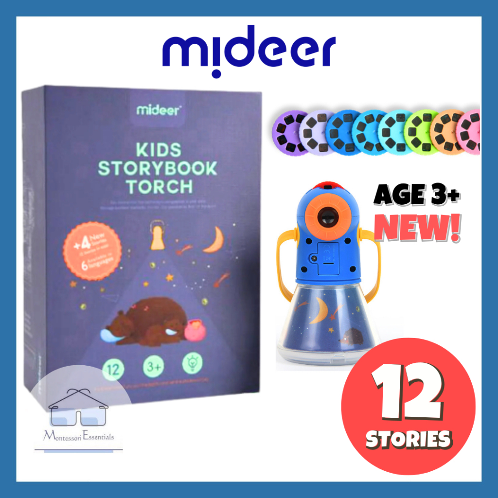 (12 Stories Torch) Mideer Multifunctional Storybook Torch Light Book ...