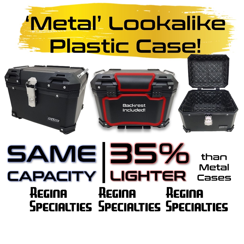 Zedge X-Gravity Plastic Top Case w/ Back Rest "Metal Lookalike ...