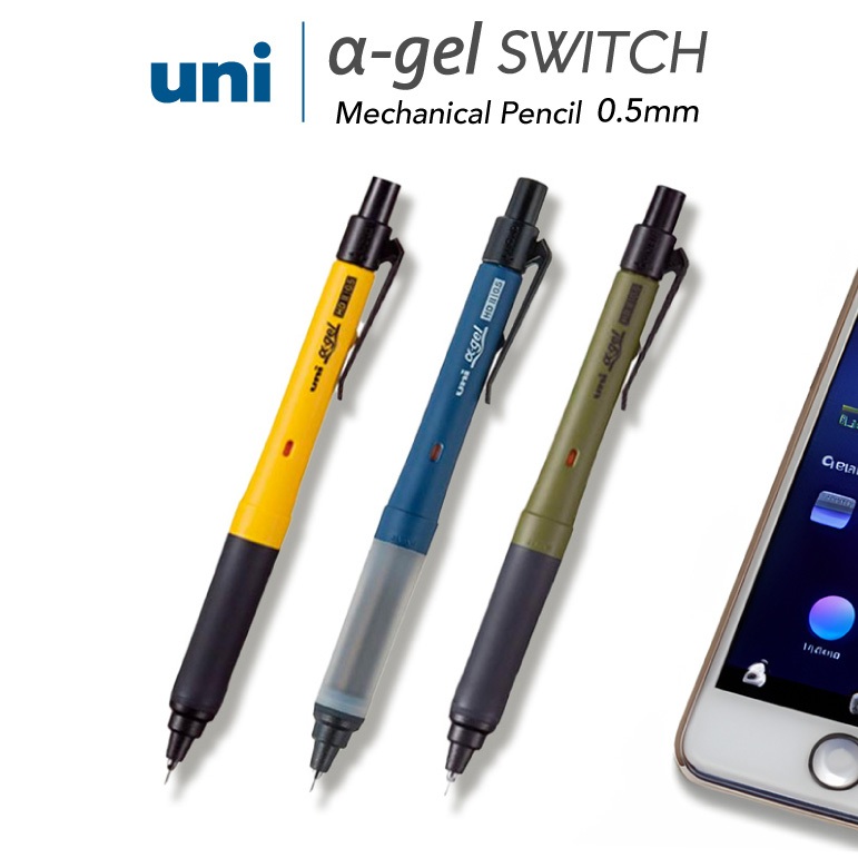 UNI Alpha Gel Switch Mechanical Pencil 0.5 mm Kuru Toga KURUTOGA Mode ...