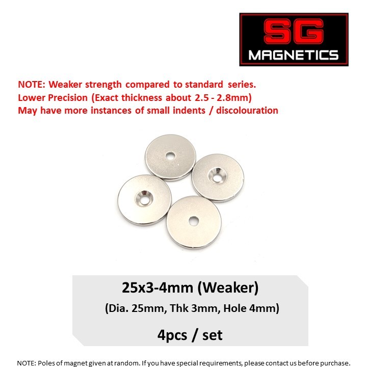 Countersunk Screw Magnets Home Donut Ring Hole CS Counter DIY Project ...