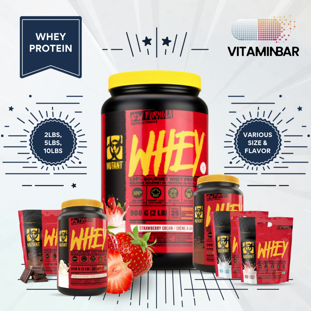 Mutant Whey Protein 2lbs/5lbs/10lbs High-Quality Protein Blend Support ...