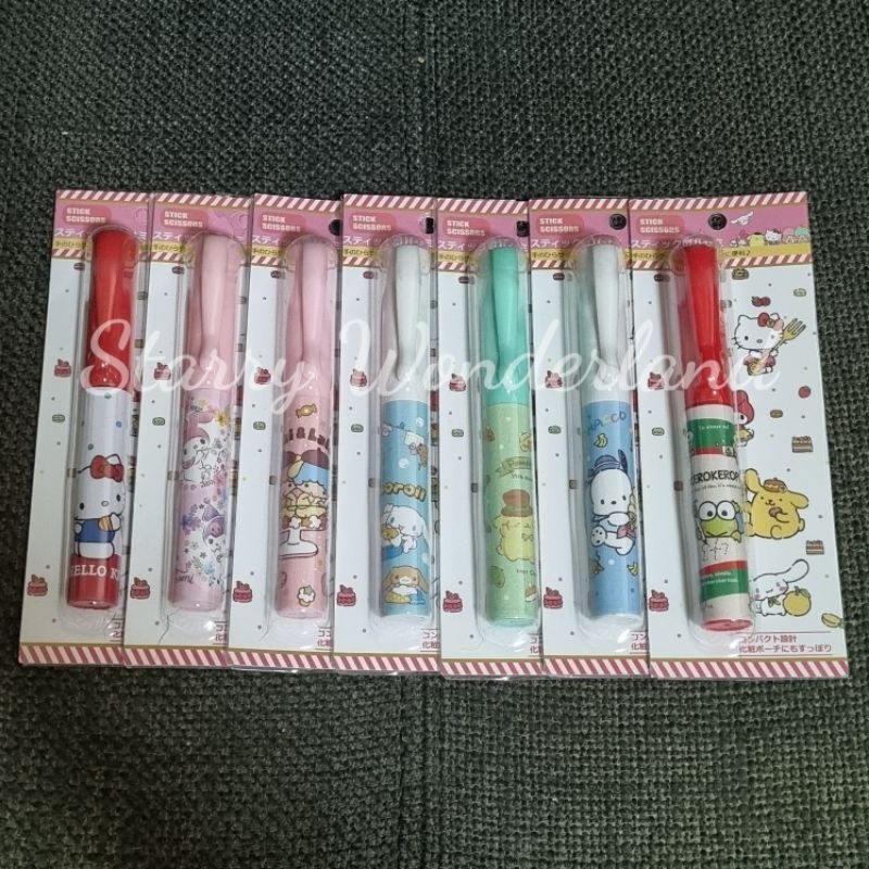 Sanrio Pen Type Portable Scissors - Hello Kitty / My Melody & Kuromi ...