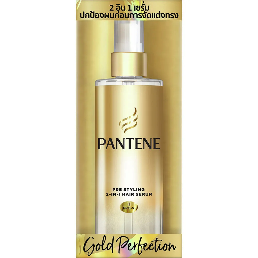 Pantene Pre Styling 2 In 1 Hair Serum 90ml ( (Gold Perfection) | Shopee ...