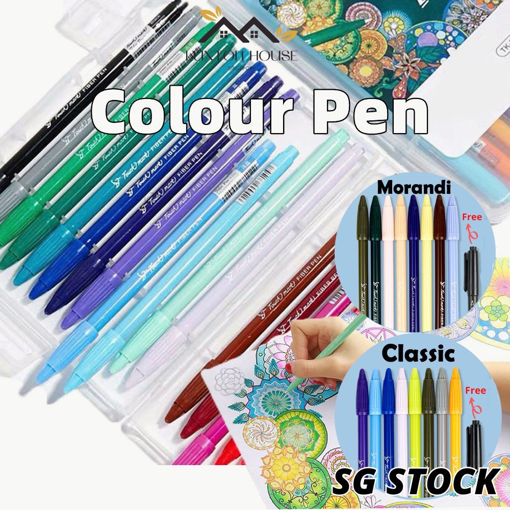 {SG} Brush Color Morandi Highlighter Pen Colour Pen Gel Ink Painting ...
