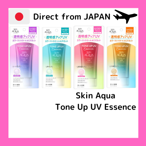Rohto / Skin Aqua Tone Up UV Essence SPF50+ PA++++ 4 colors 80g / Direct from Japan | Shopee ...