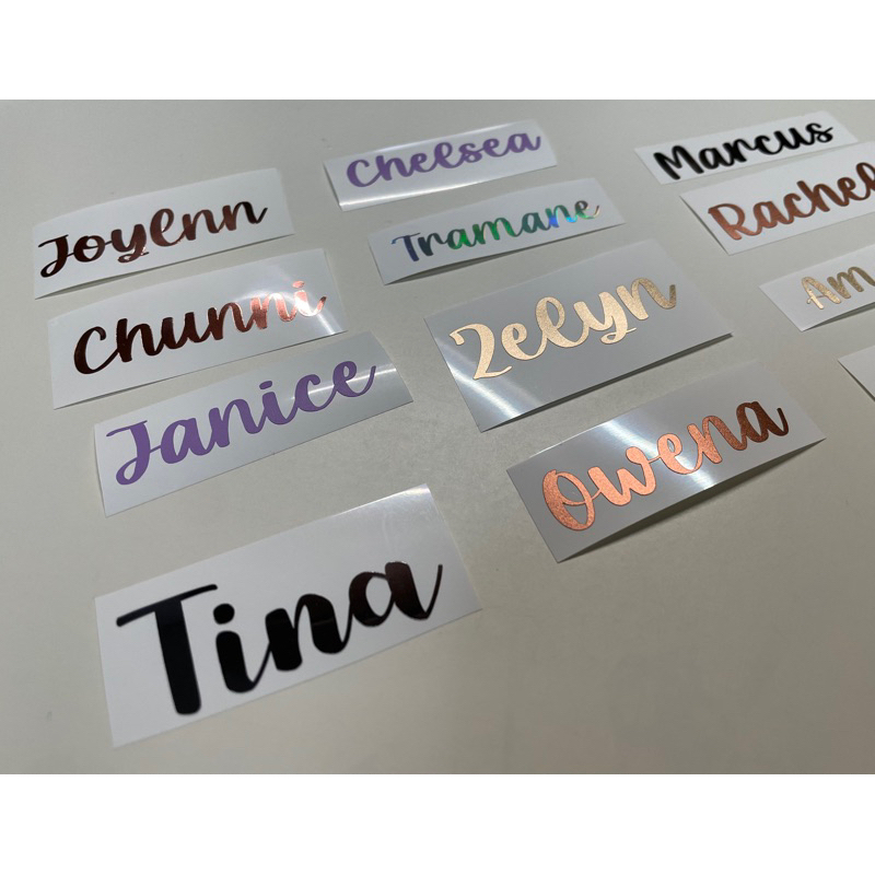 Customised Vinyl Stickers / Name sticker/ Name decal, Personalised Car ...