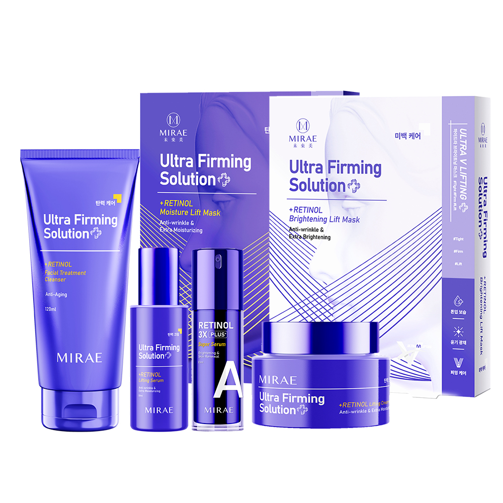 Mirae Ultra Firming Solution+ Retinol Series (Moist/Bright Lift Mask 3s ...