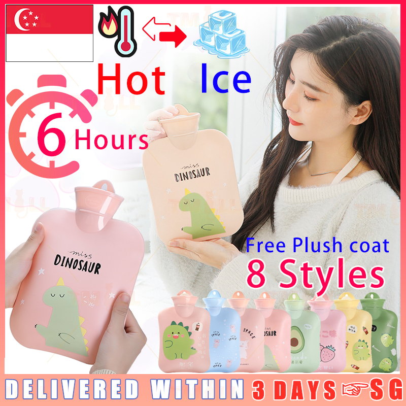 [ SG Ready Stock] Hot Water Bag With Plush Cloth Hot Compress Stomach ...