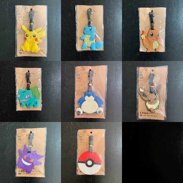 Cartoon Luggage Tags Bag Tags Pokemon Pikachu Squirtle Charmander ...