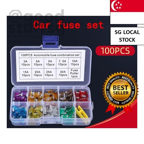 [SG FREE 🚚] 100Pcs/lot Car Blade Fuse Micro Fuse Blade Set Box ...
