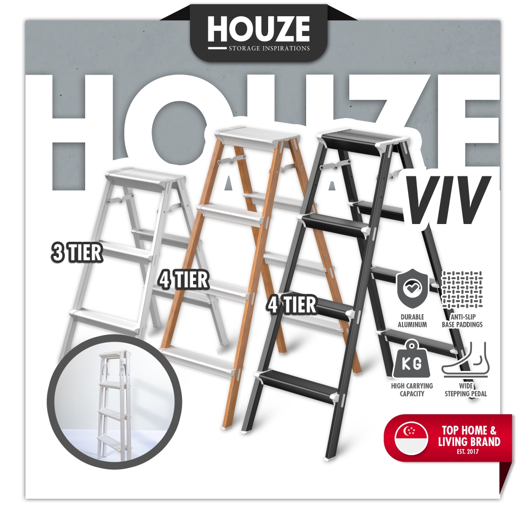 [HOUZE] VIV 3 Tier | 4 Tier Bi-Directional Foldable Aluminum Step ...