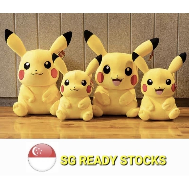 [Sg🇸🇬Stocks] Authentic Pokèmon Pikachu Plush Soft Toy 30cm/40cm/50cm/60cm/80cm/95cm Soft Toy ...