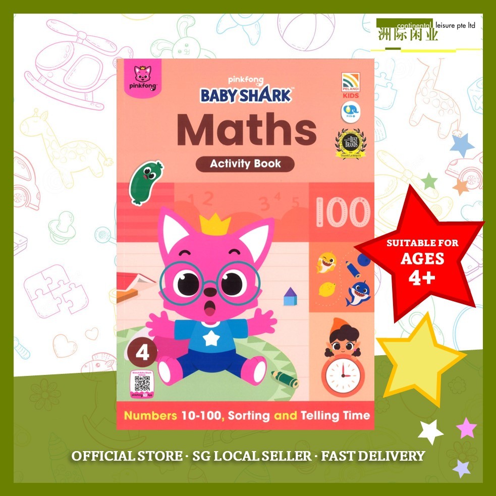 Baby Shark Maths Activity Book 4 - Numbers 10 to 100, Sorting and ...