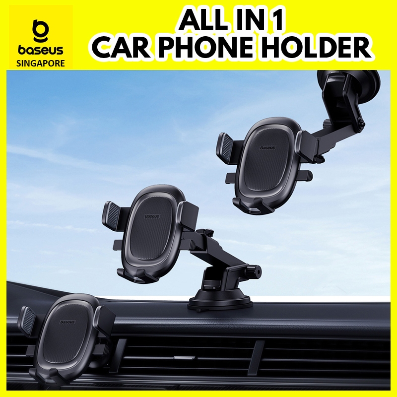 Baseus Clamp Car Mount UltraControl Go Series Car Phone Holder (Suction ...