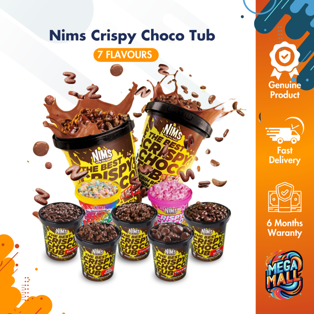 Nims Crispy Choco Tub - 7 Flavours, Crunchy Chocolate, Delicious ...