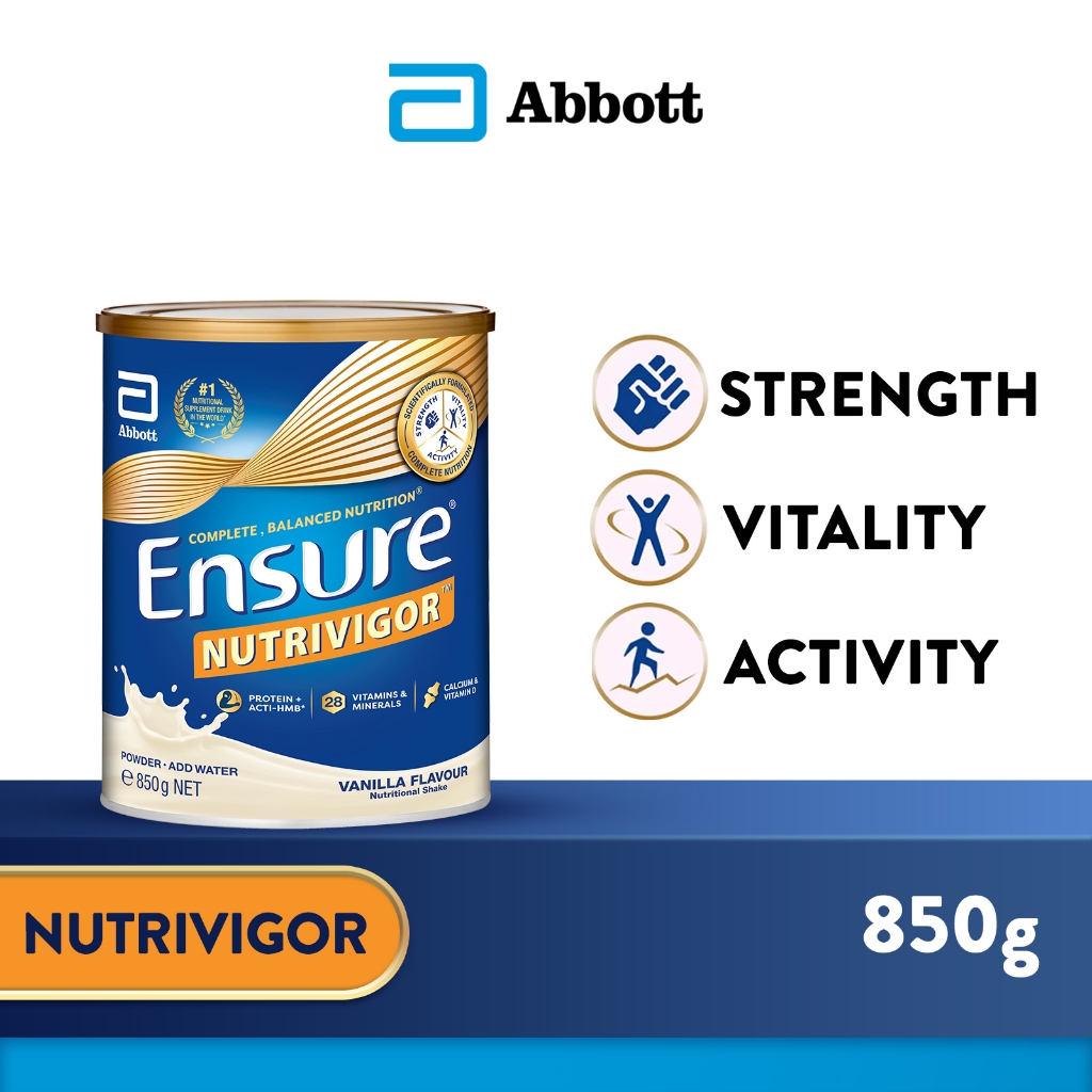 Ensure Nutrivigor Powder Adult Nutrition Vanilla (850g) | Shopee Singapore