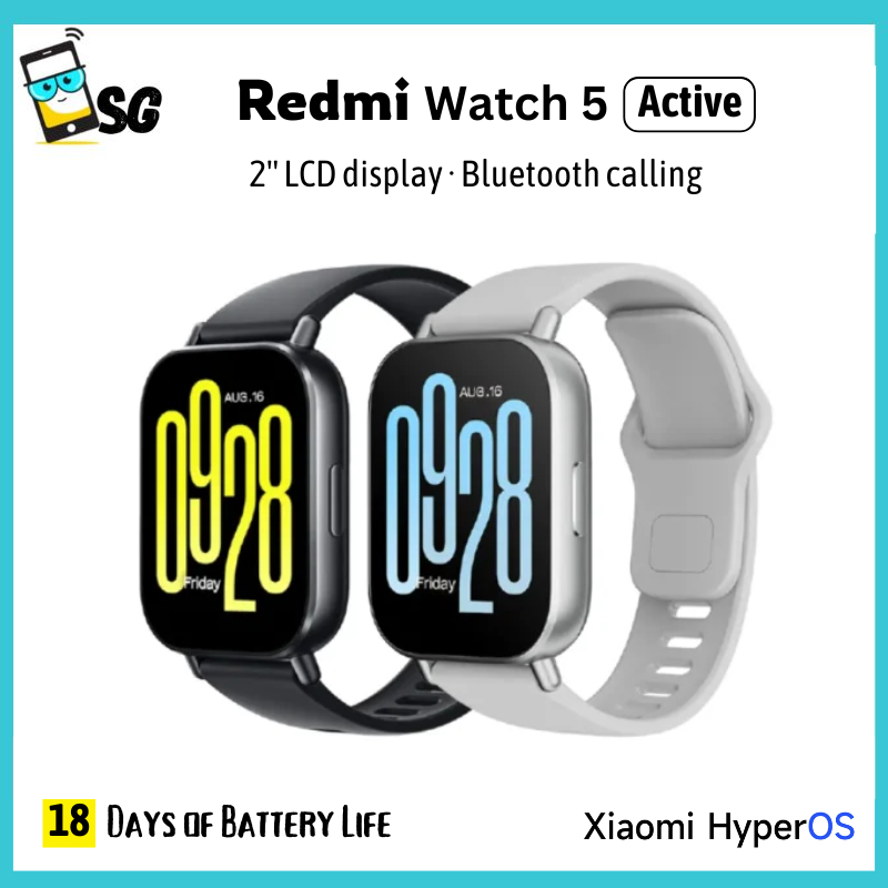 Redmi Watch 5 Active Bluetooth Calling with 3 mic ENC | 2" LCD Display ...
