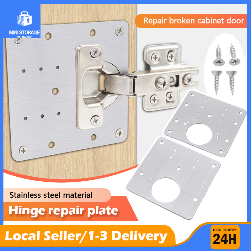 Stainless Steel Closing Hinge Fixing Cabinet Door Hinges Plate Hinge ...