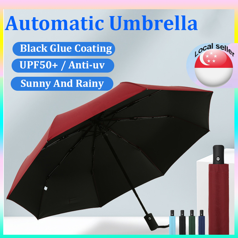🇸🇬【SG stock】Windproof Automatic Umbrella with UV Protection Coating Big ...