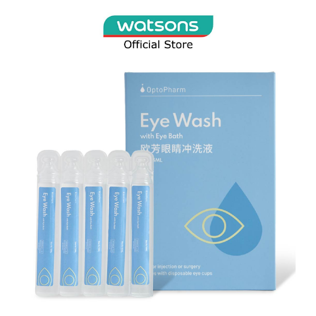 OPTO PHARM Eyewash 15ml X 15S (Comes With Disposable Eyecups) | Shopee ...