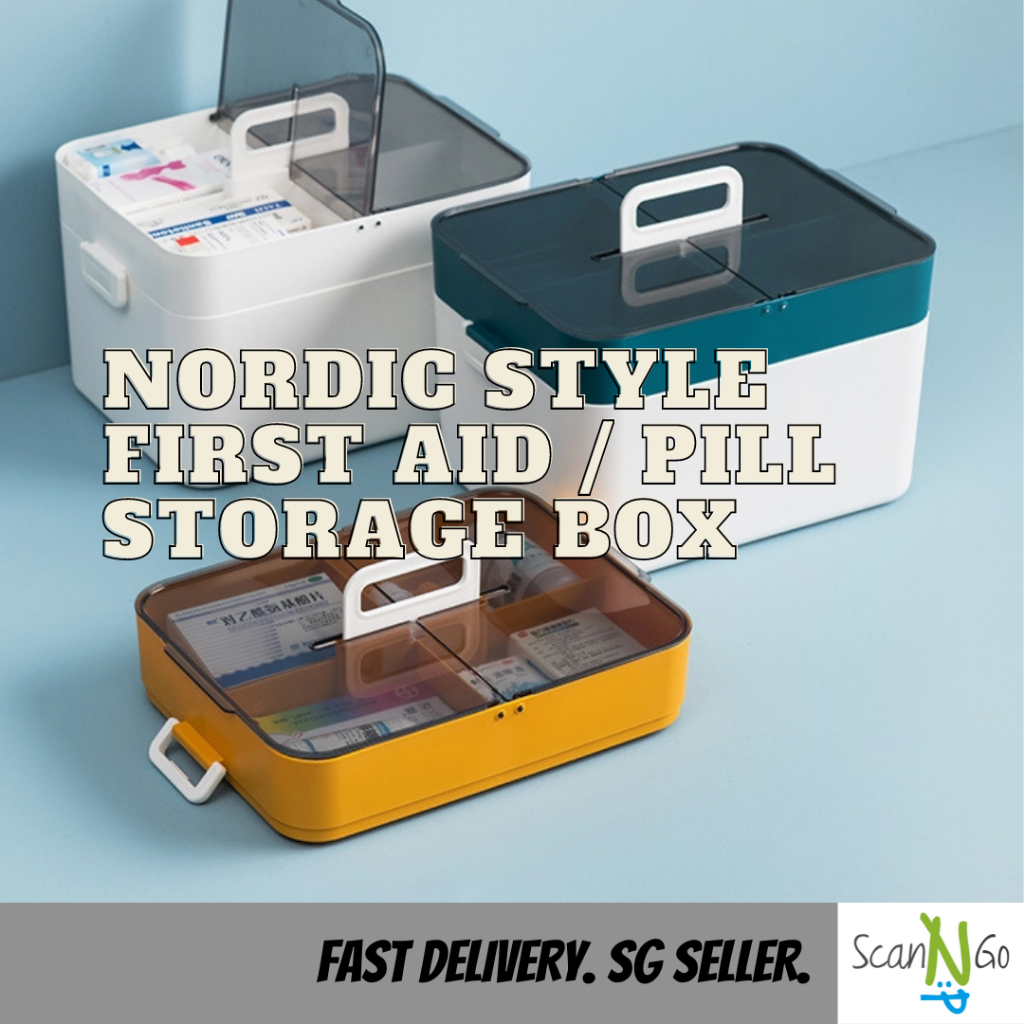SG Seller Ready Stock Double Layer First Aid Kit Box Medicine Pill ...