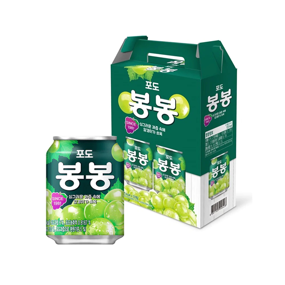 [1BOX] Haitai Grape Bongbong Juice 238ml*12ea Korean Food Sarangmart | Shopee Singapore