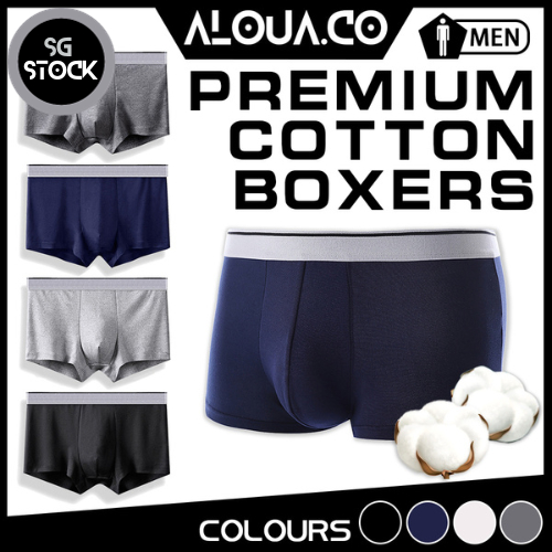 【sg Stock】lowest Price 🔥 Premium Soft Cotton Men Boxers Underwear