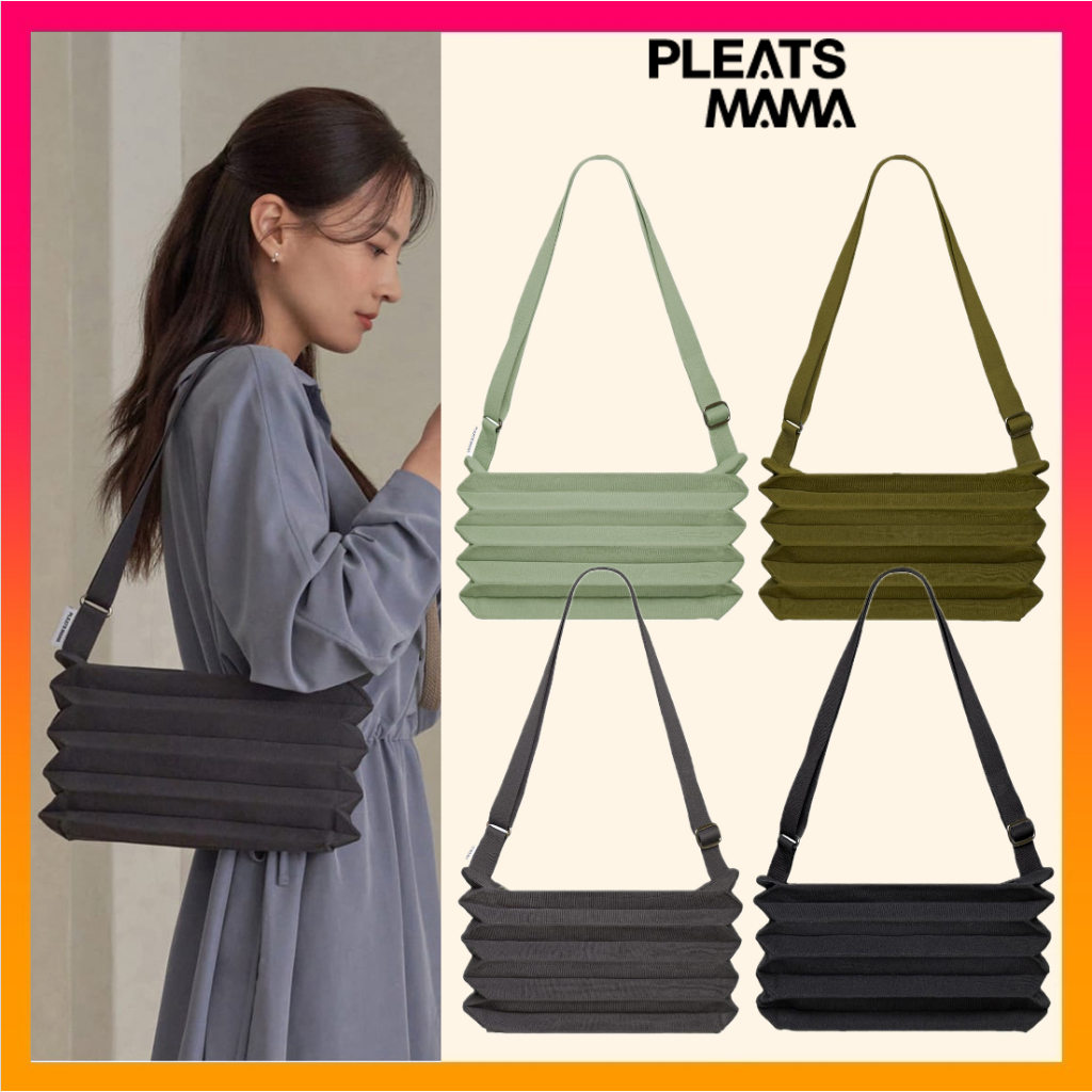 PLEATSMAMA New Sacoche Bag Knit Pleats Bag - 4 Colors | Shopee Singapore