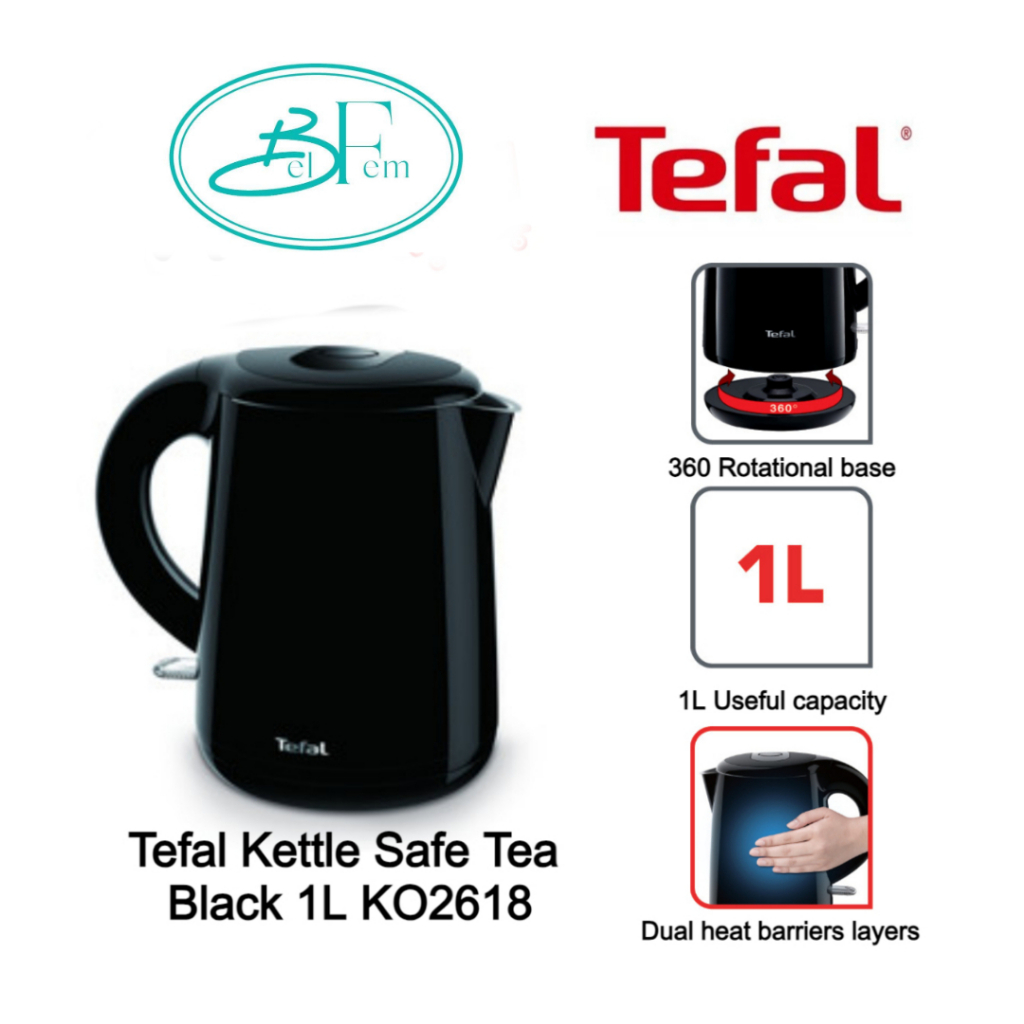 Tefal Kettle Safe Tea Black 1L/1.7L KO2618/KO2601/KO2608 - 2 YEARS ...