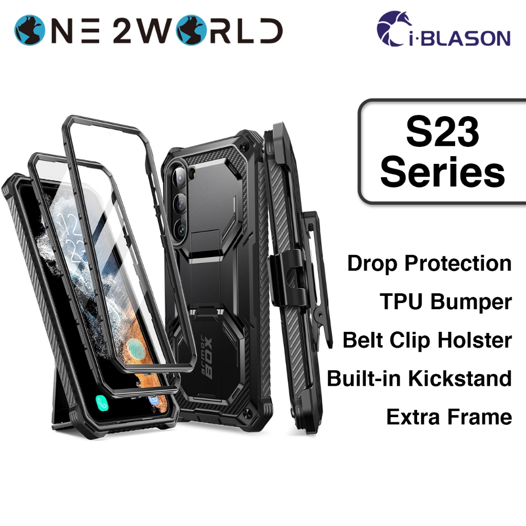 i-Blason Armorbox Series Case Designed for Samsung Galaxy S23 5G (2023), [Extra Front Frame ...