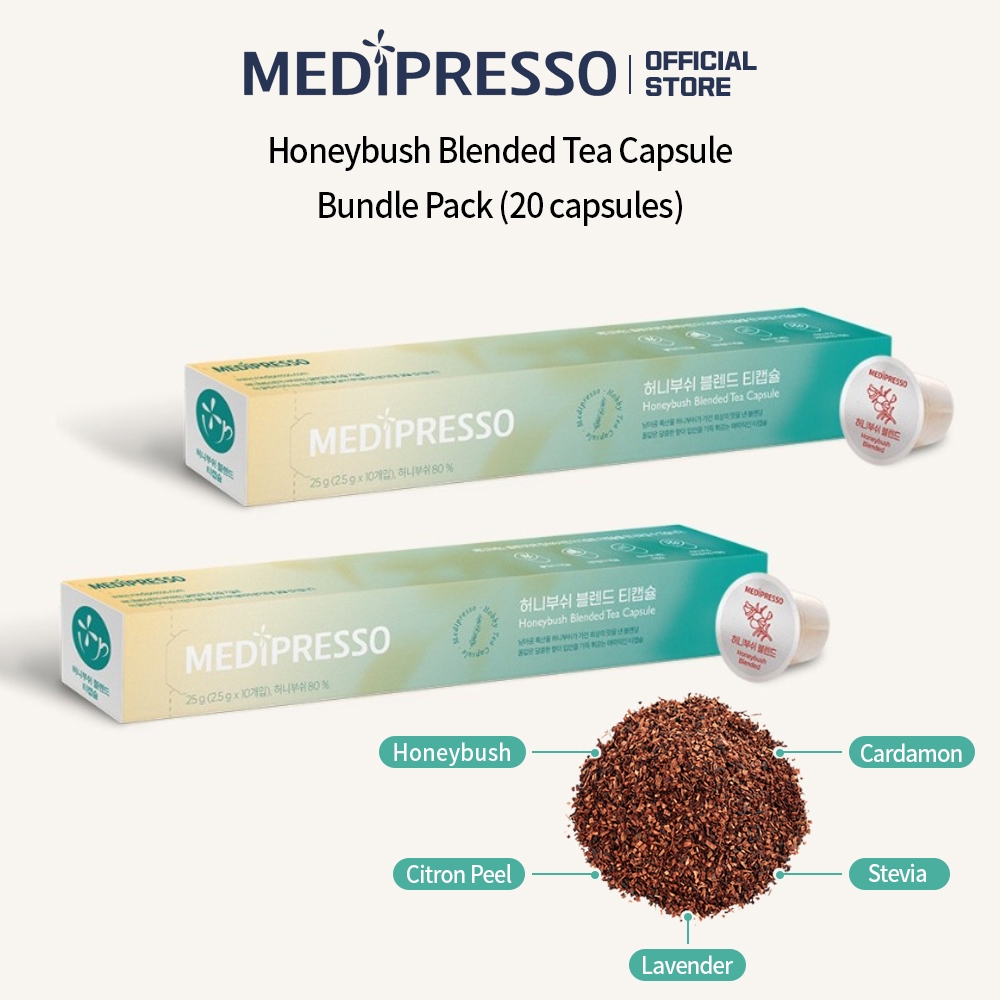【MEDIPRESSO OFFICE 】 Honeybush Blended Tea Capsule Bundle Pack (20 ...
