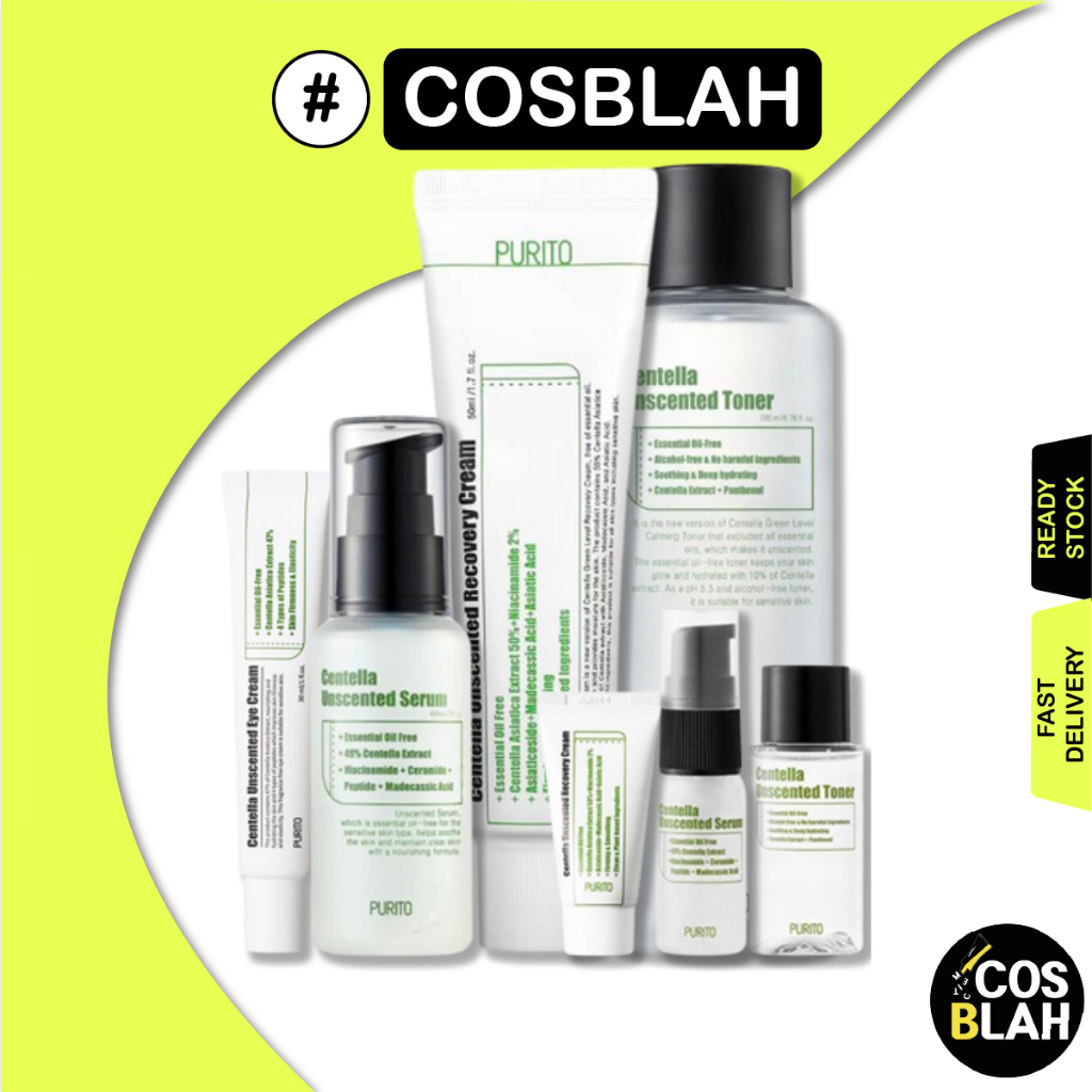 Purito Centella Unscented Line ( New Serum ) ( Recovery Cream, Toner ...